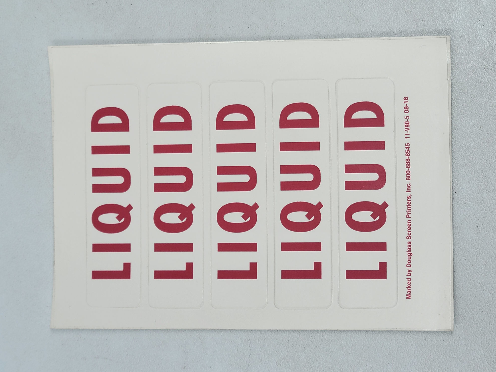 Precision Tank Parts | DECAL 5 PC LIQUID